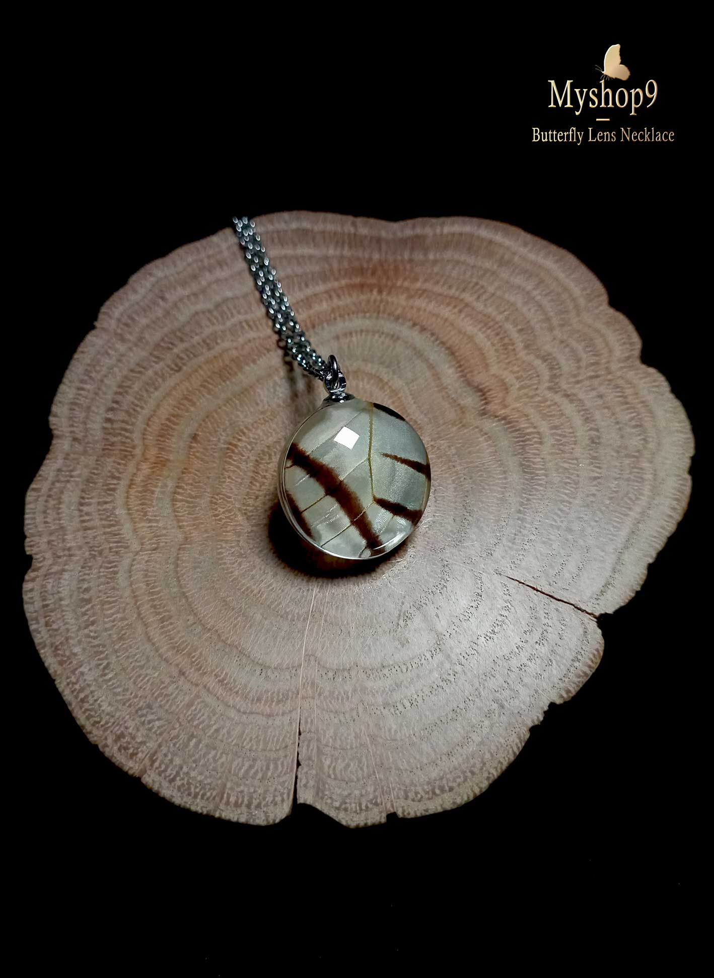 Real Butterfly Wing Necklace – Handmade Natural Jewelry Pendant for ...